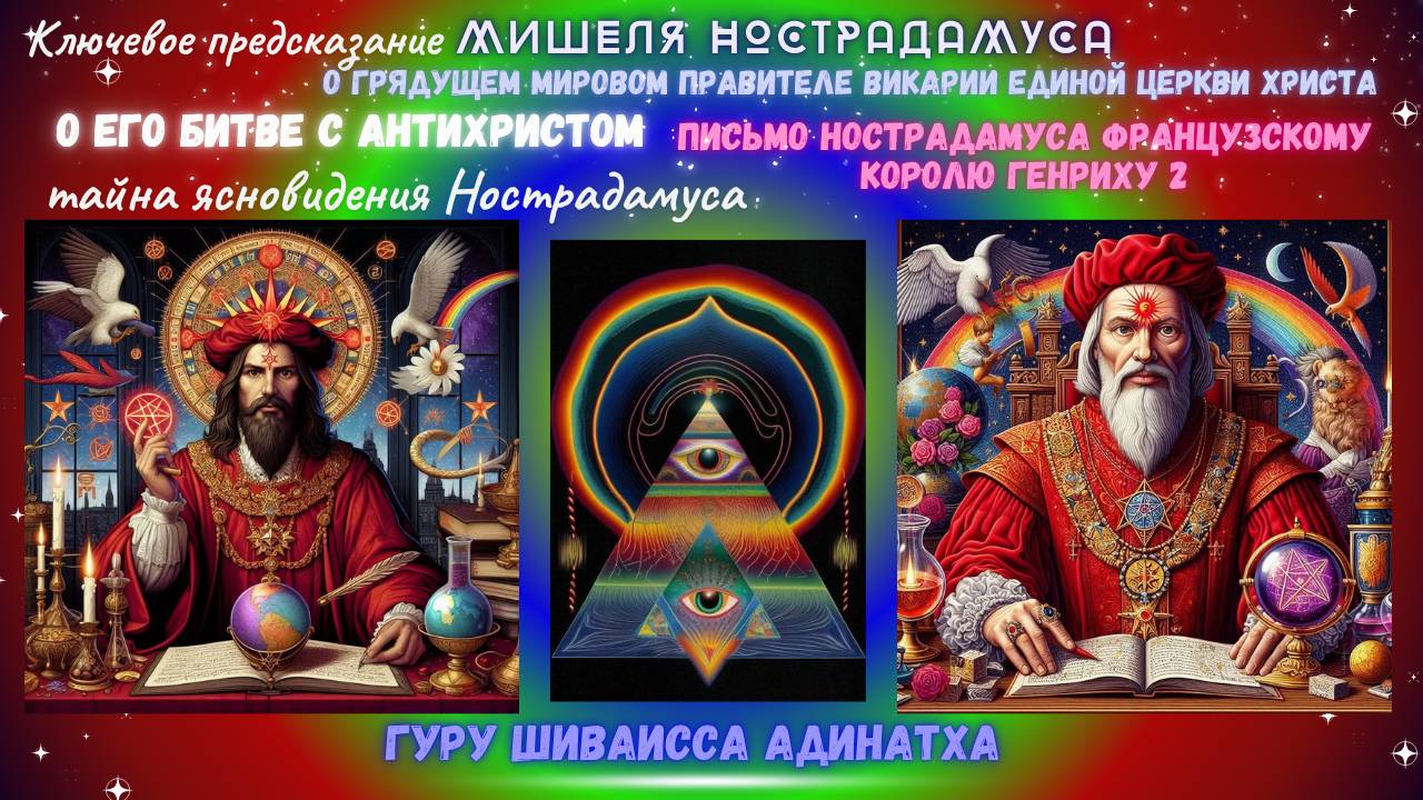 Ключевое предсказание Мишеля Нострадамуса о Грядущем мировом Правителе Викарии Единой Церкви