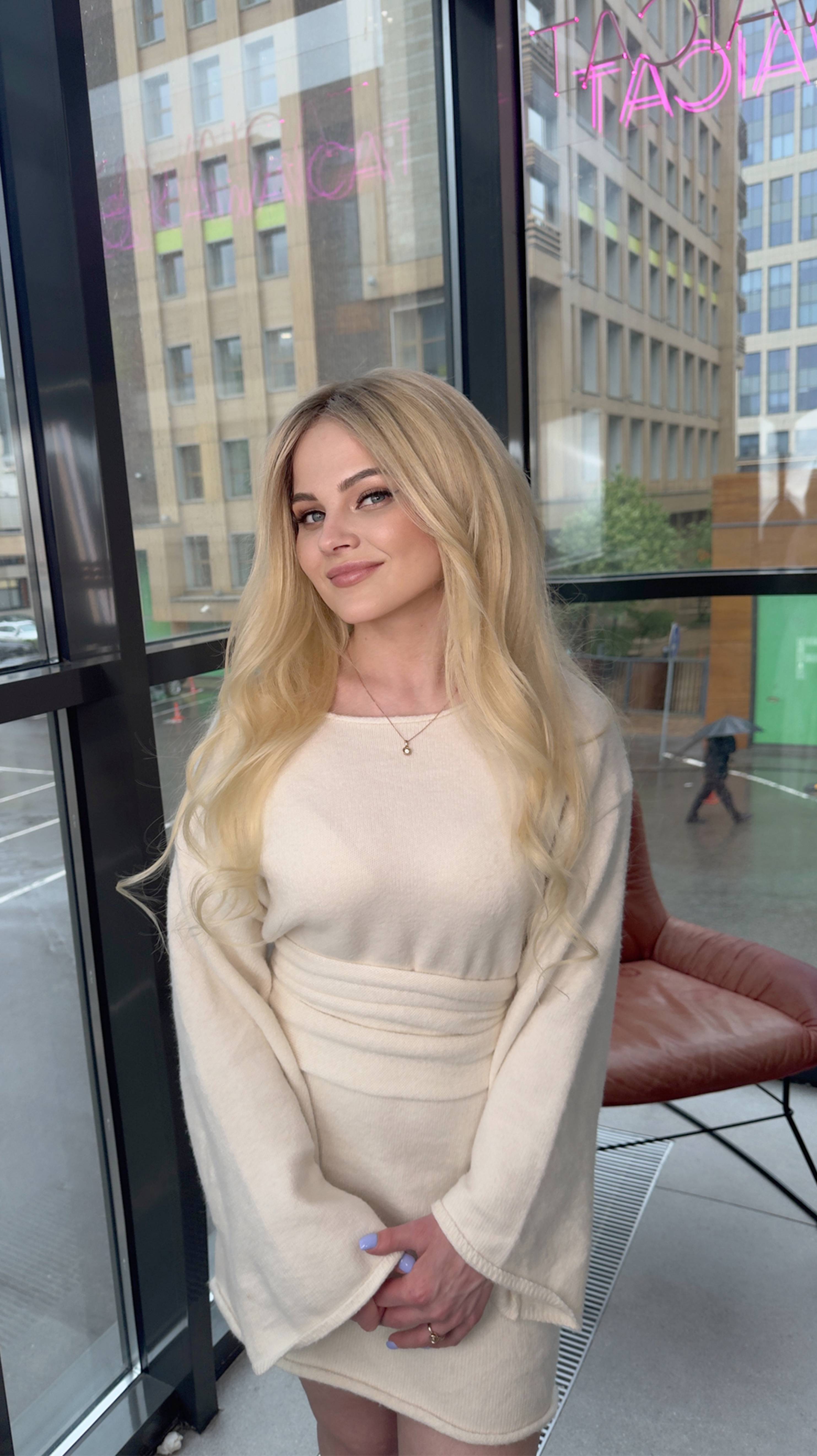 Система замещения из европейских волос. До и после