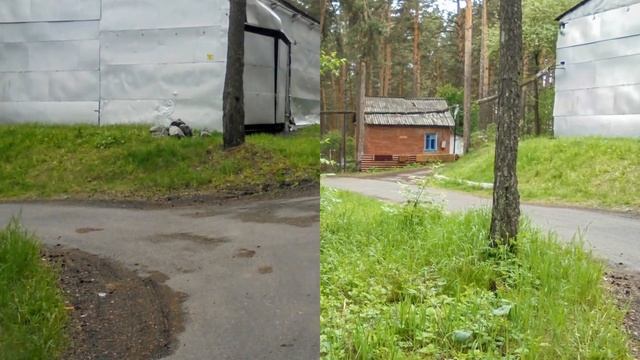 На территории бывших пионерлагерей в Журавлях. Отель Грааль.Кемерово