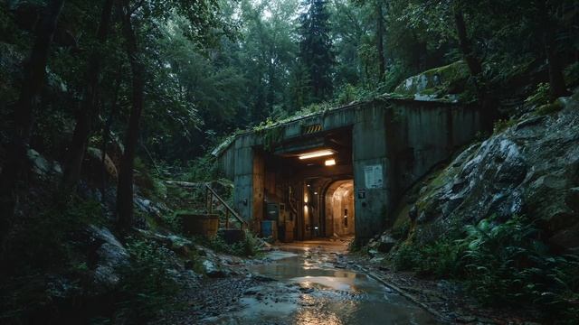 The Forest Bunker  Dark Post-Apocalyptic Sci-Fi Rain Ambience 1080