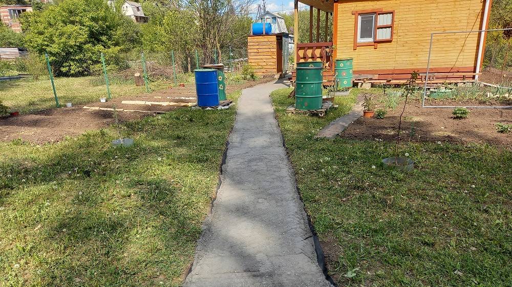 Укладка тротуарной плитки своими руками. Часть 2 - ткань, гравий.