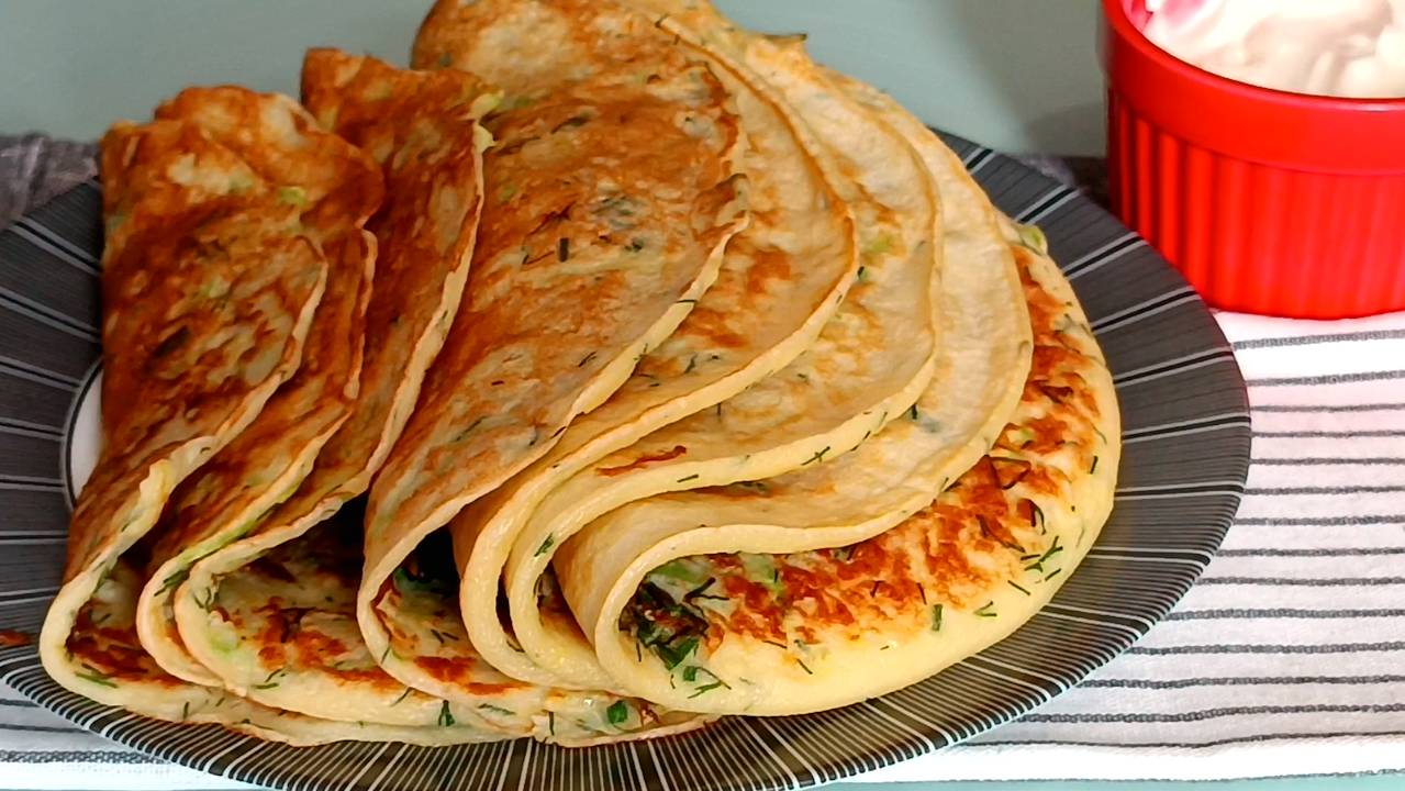 📌 Блины из кабачков. Как только начинается сезон кабачков, готовлю такие блины