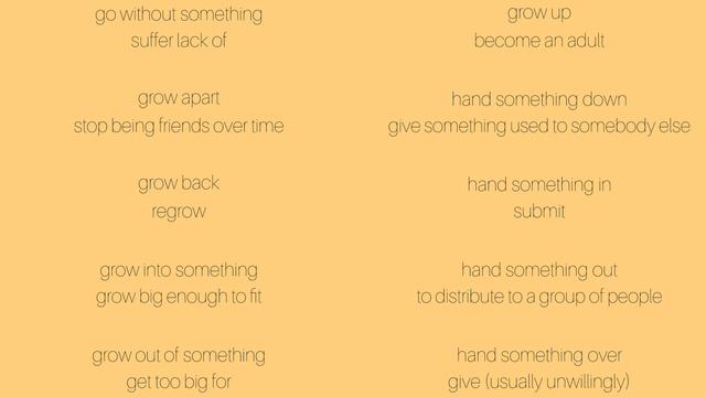 Фразовые Глаголы 12 Phrasal Verbs 12