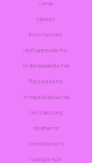 Как бы ты сказал Мне Это Не Нравится? How would you say I Don't Like It?