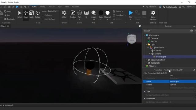 Мерцающий свет и меняющийся шар в Roblox!