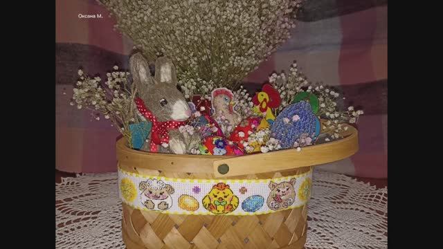 Вышивка для пасхальной корзинки
