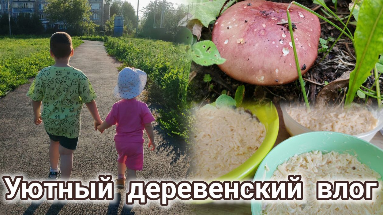 Счастливая и уютная жизнь в деревне, влог, готовлю слоеный салат из шампиньонов и курицы, распаковка