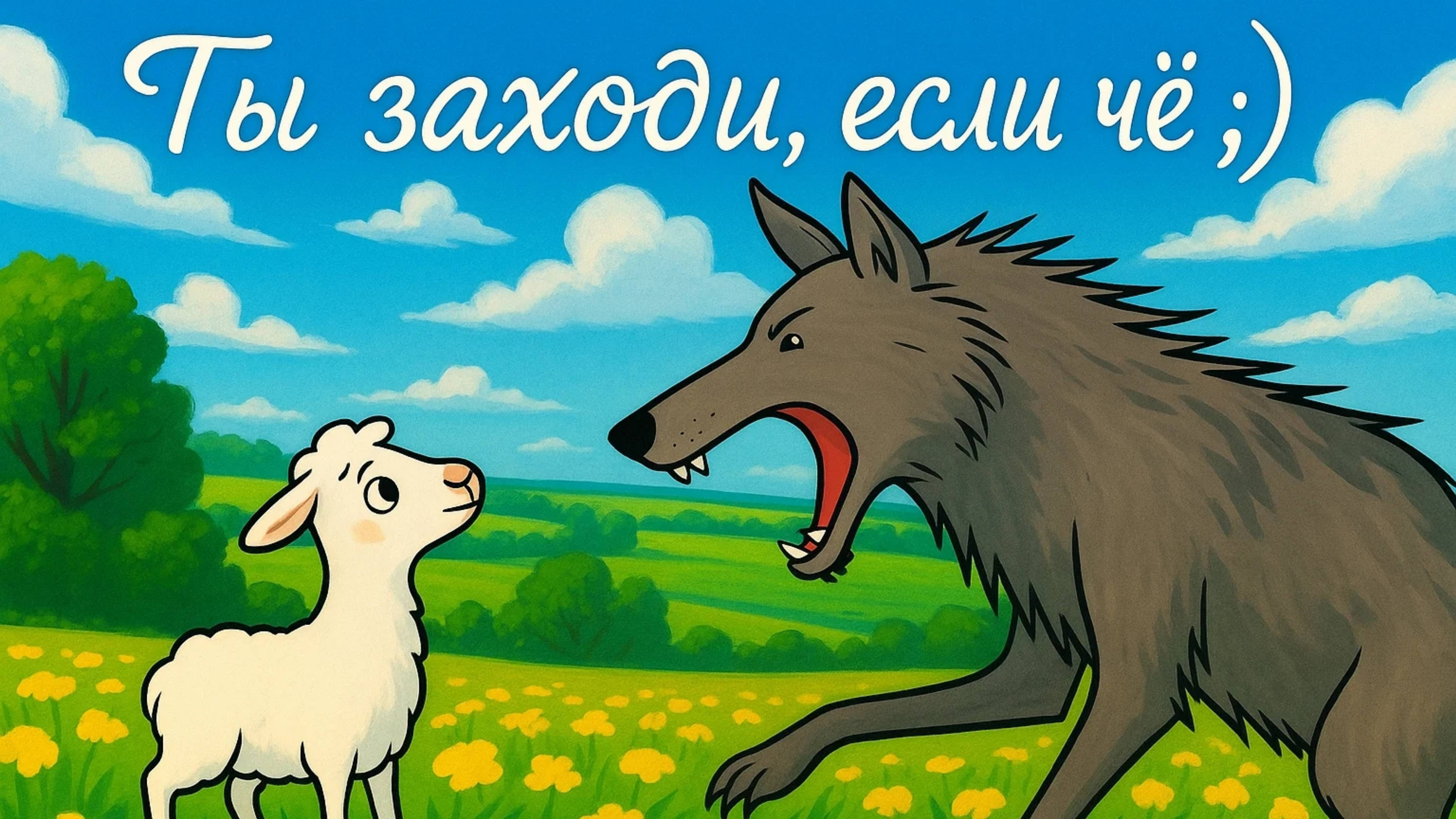 Волк и ягнёнок / Басня песня / Авторские стихи Николая Самодурова