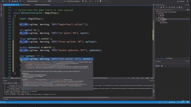 10. Спецификаторы формата UE_LOG.