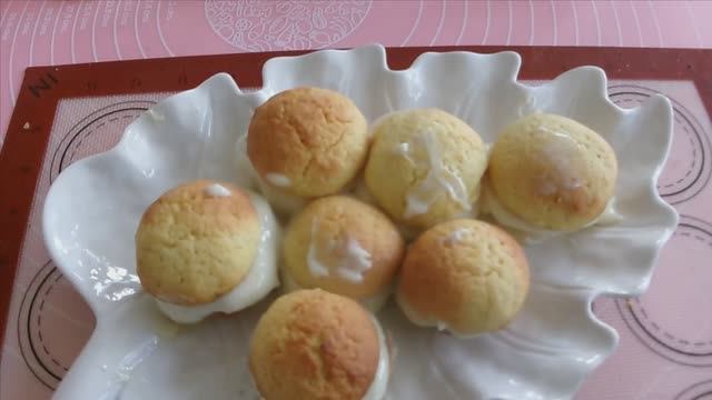 Рецепт. Лимонное печенье с лимонным кремом.  Кулинарим с Людмилой..