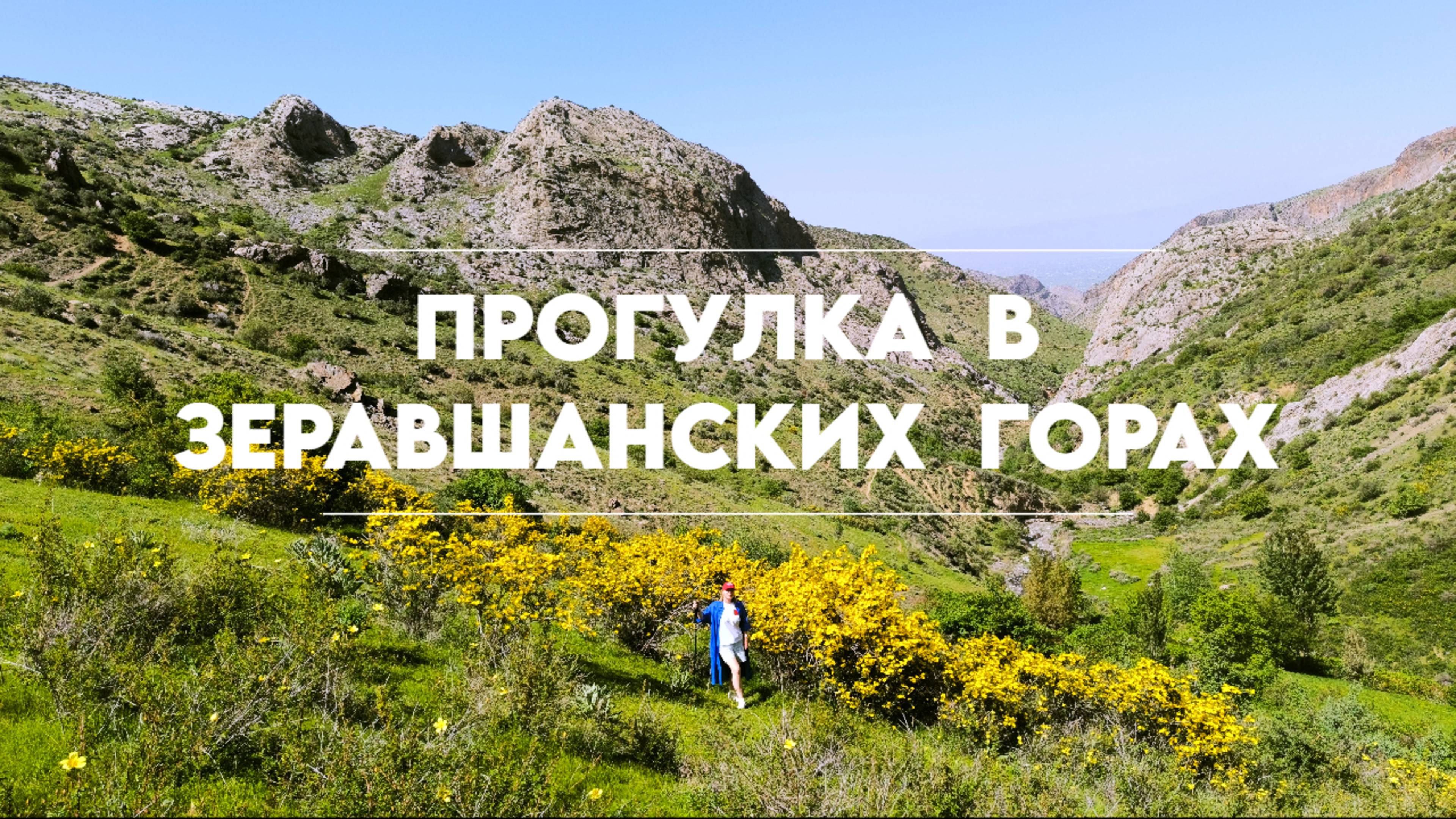 Прогулка в цветущих Зеравшанских горах у города Ургут, Узбекистан