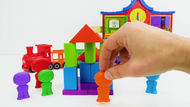 🚂 УЧИМ ФИГУРЫ Развивающее Видео с Игрушечным Поездом для Детей!