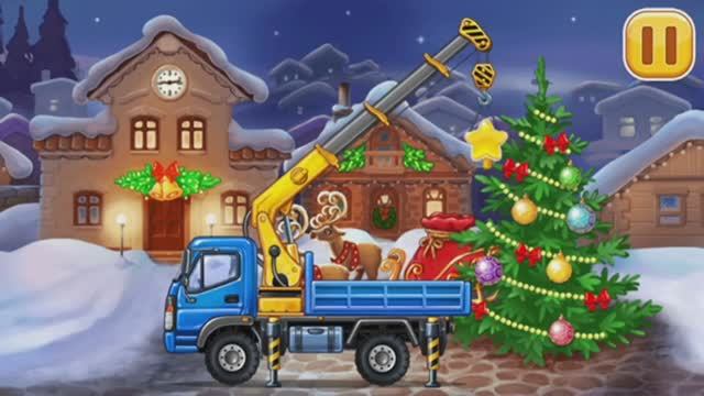 Грузовики: Подъёмный кран и минивэн. Новогодние серии.