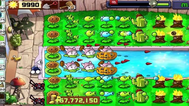 3 ЧАСТЬ растения против зомби 2 выживание 2 территория