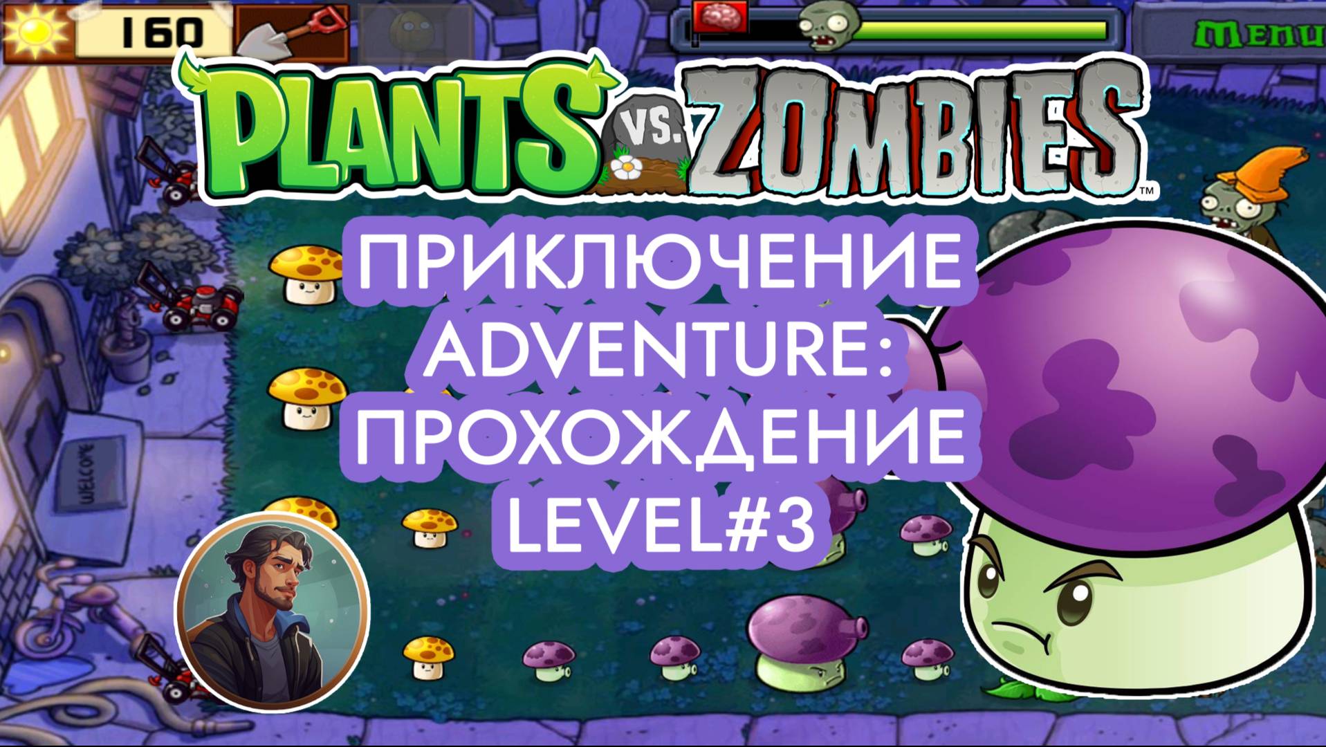 Растения против Зомби - Приключение: Ночь | Plants vs Zombies - Adventure. Night: Level #3