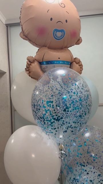 Шарики на выписку из роддома мальчику. Мой шар доставка шариков по СПб и ЛО