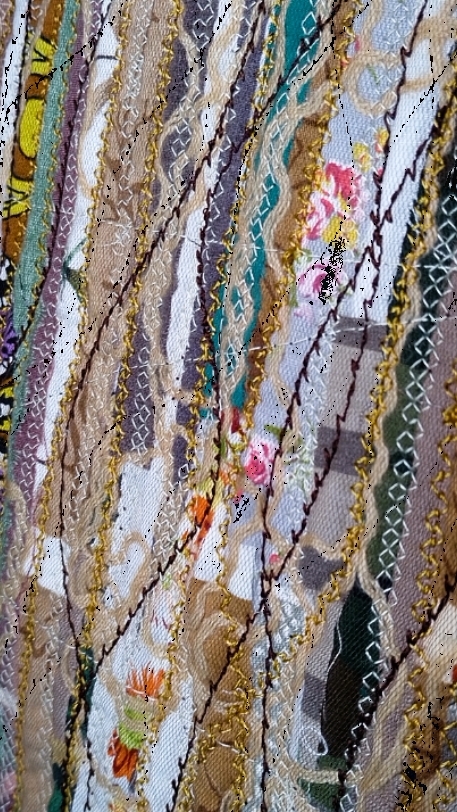 🧡 "Пицца" из полос - идеальное решение для утилизации тоненьких обрезков #пэчворкновое  #стёжка