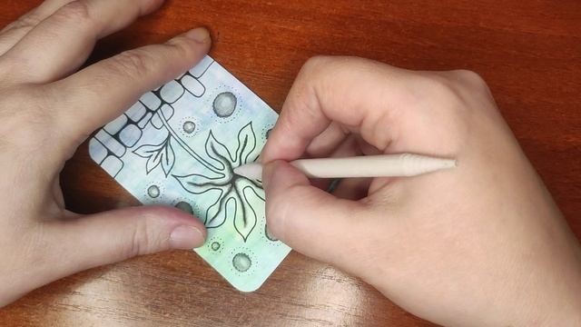 АТС Танцы танглов в акварели 12