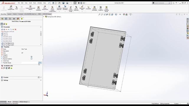 08. SOLIDWORKS SWOOD Door Design Tutorial - Door Type & Orientation