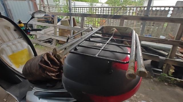 Скутер ГЭЛАКСИ собираюсь в дальняк.  но не получилось.. ПОГОДА не пустила.ЛИВНИ.