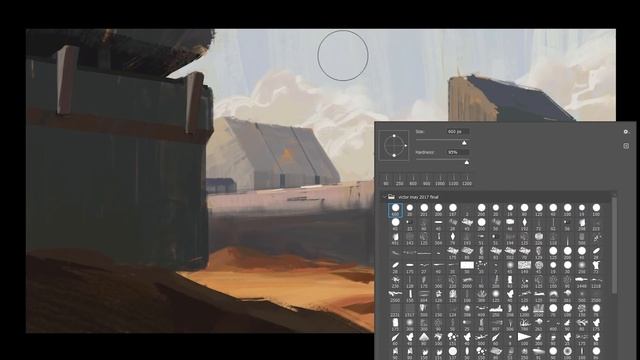 14  VICTOR STARIS Painting Landscape Concept Art inspired by DUNE (Digital Painting Tutorial)