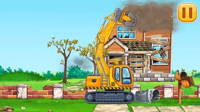 Мультики про грузовики : Грузовик-разрушитель. Tractor destroy cartoon