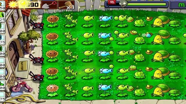 1 серия в растения против зомби 2 выживание  1 территория