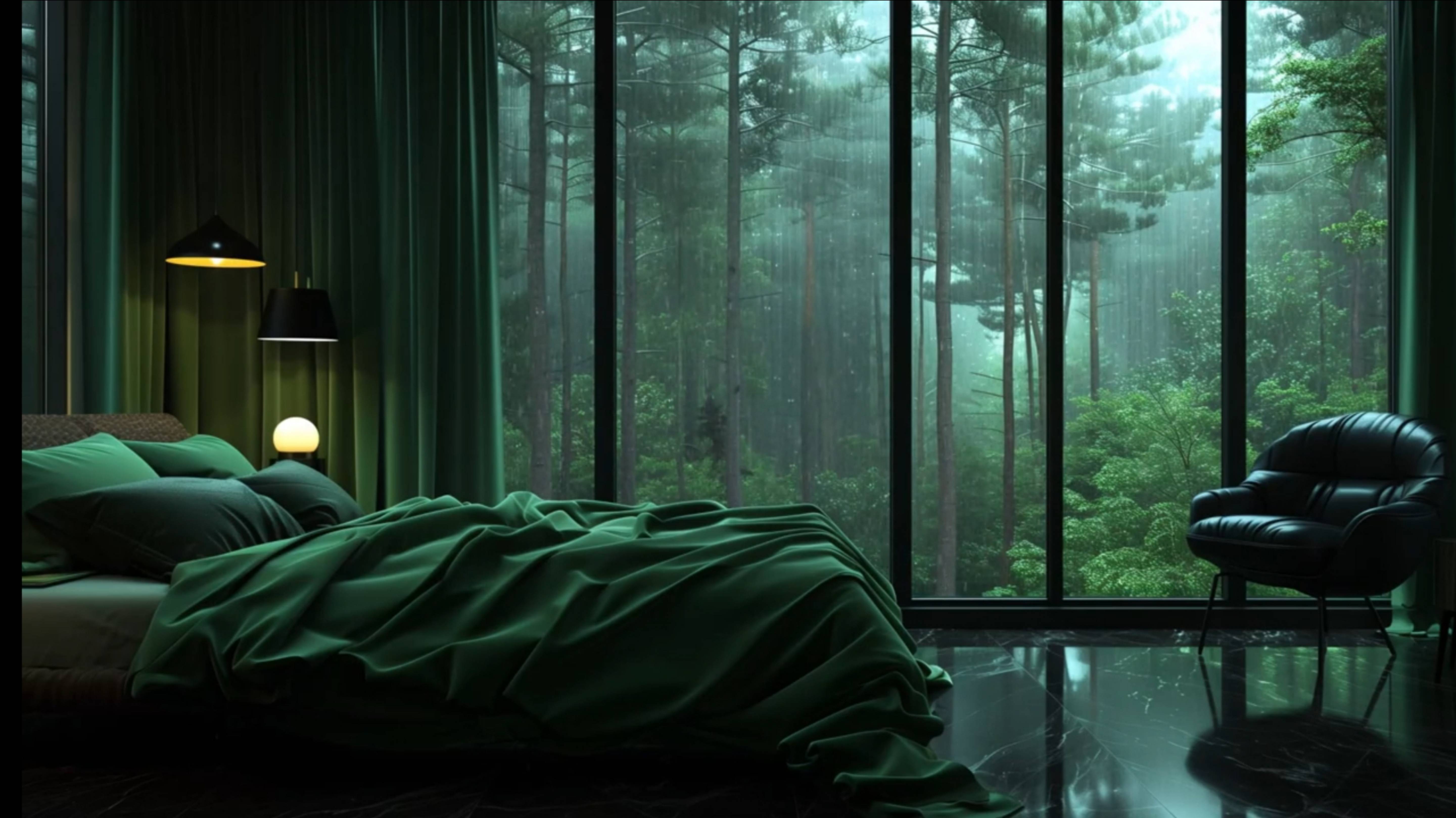 Фоновая музыка. Красивая музыка без слов. Дождь за окном.