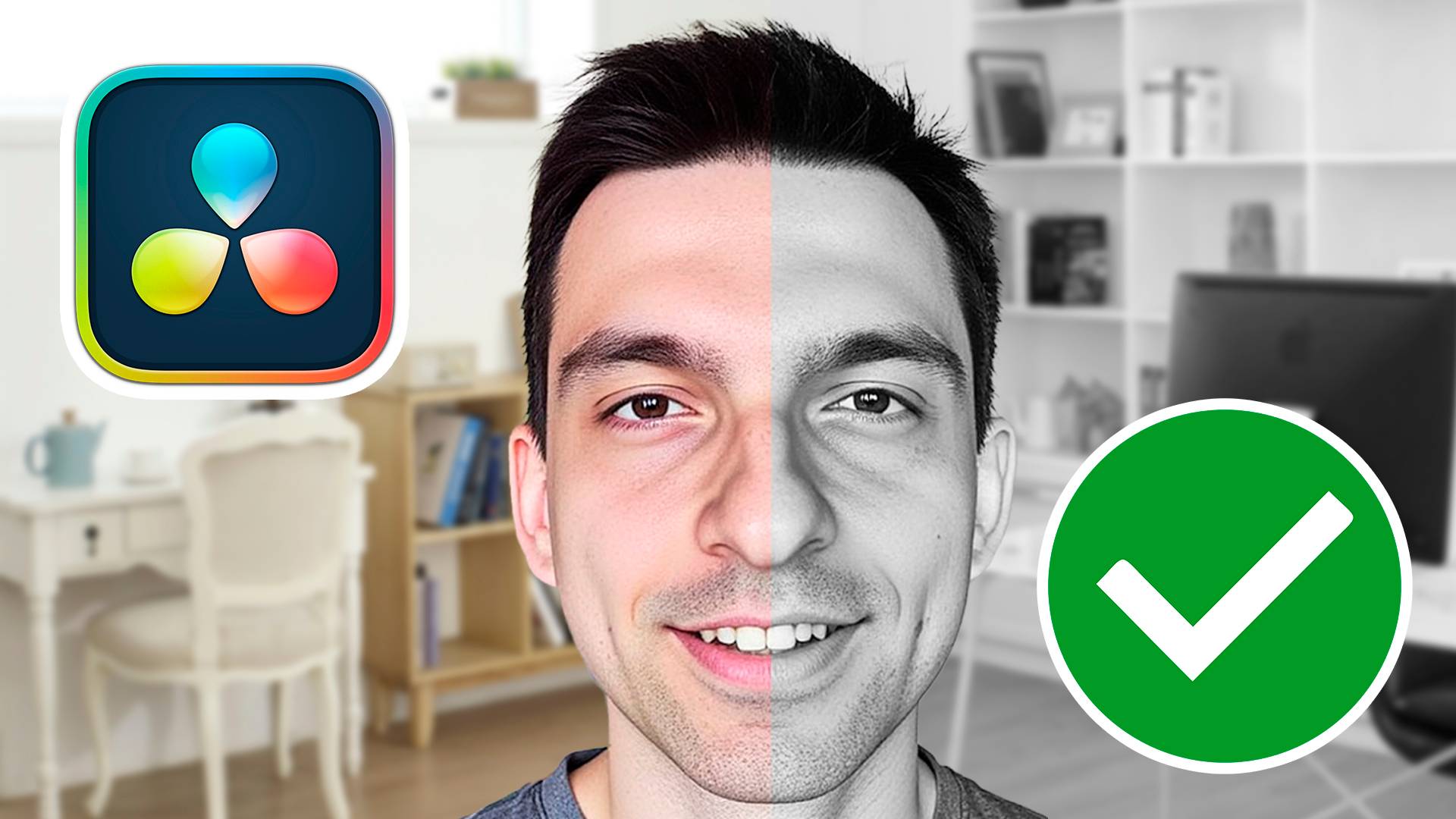 DaVinci Resolve черно-белое видео // Как сделать видео черно-белым в DaVinci Resolve