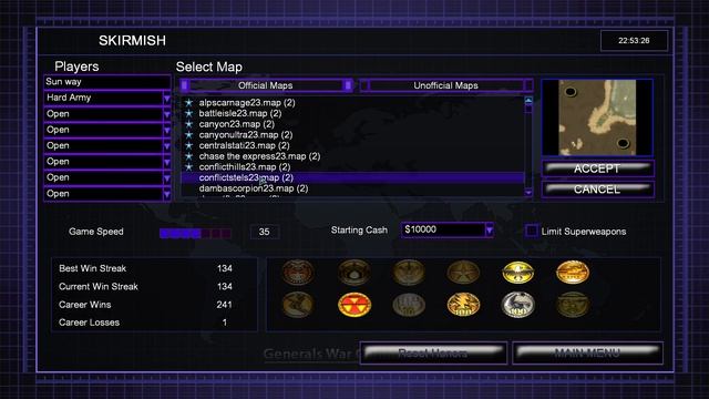 Generals 9.1.23 (HARD Ultra BOT) 120% Zero of Hour [Part 11) A 1 [12+] (win)