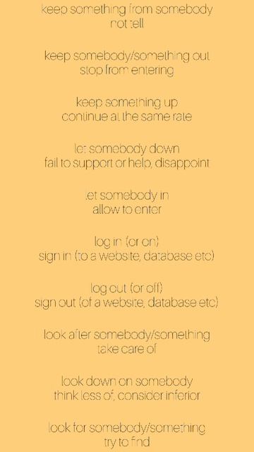 Фразовые Глаголы 14 Phrasal Verbs 14