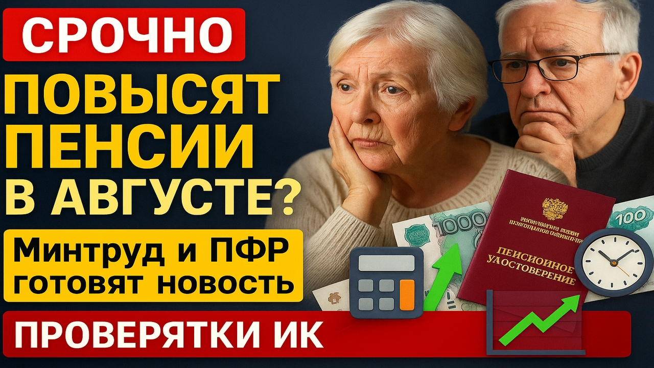Срочно! Что будет с пенсиями в августе 2025 — повысят ли выплаты работающим пенсионерам?