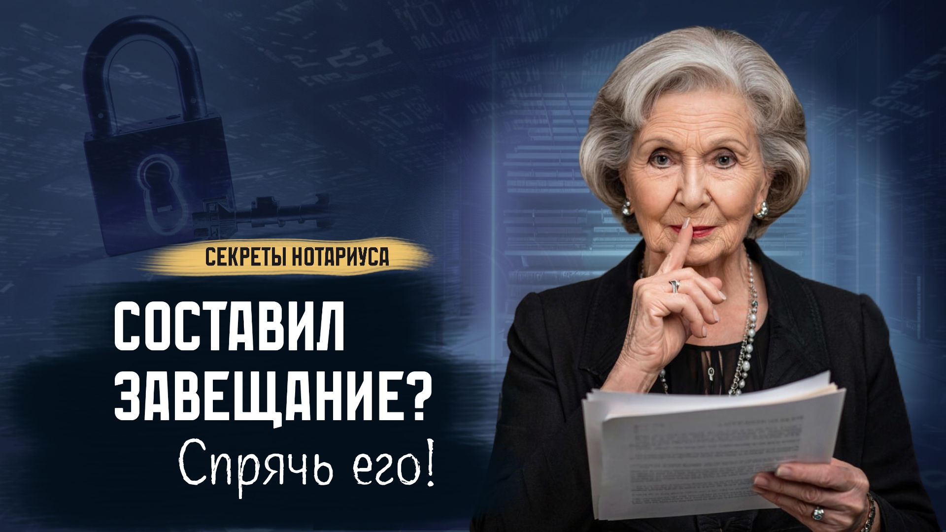 Никому не говори, что составил завещание!