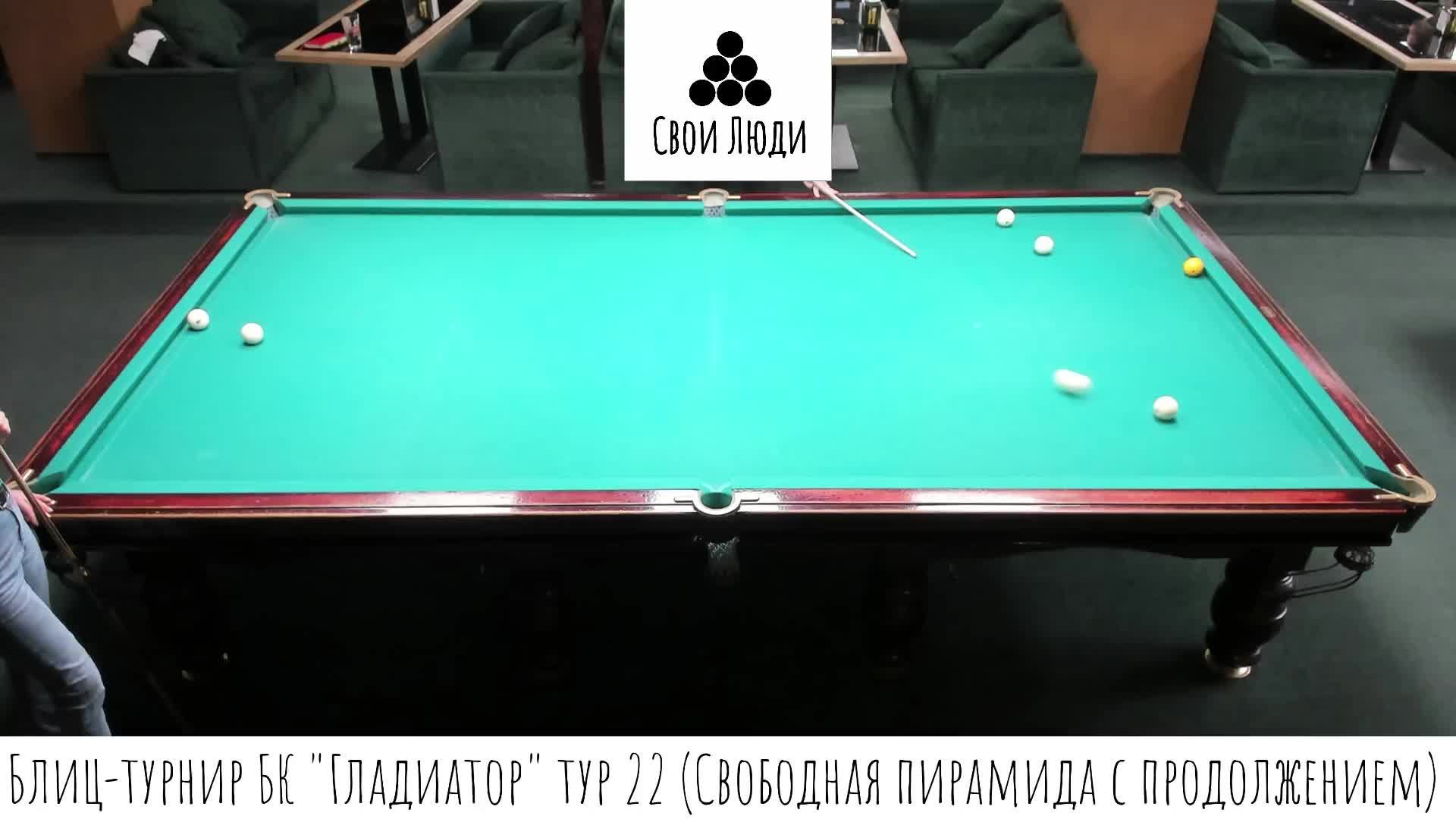 Блиц-Турнир БК "Гладиатор" тур 22 ( Свободная пирамида с продолжением)