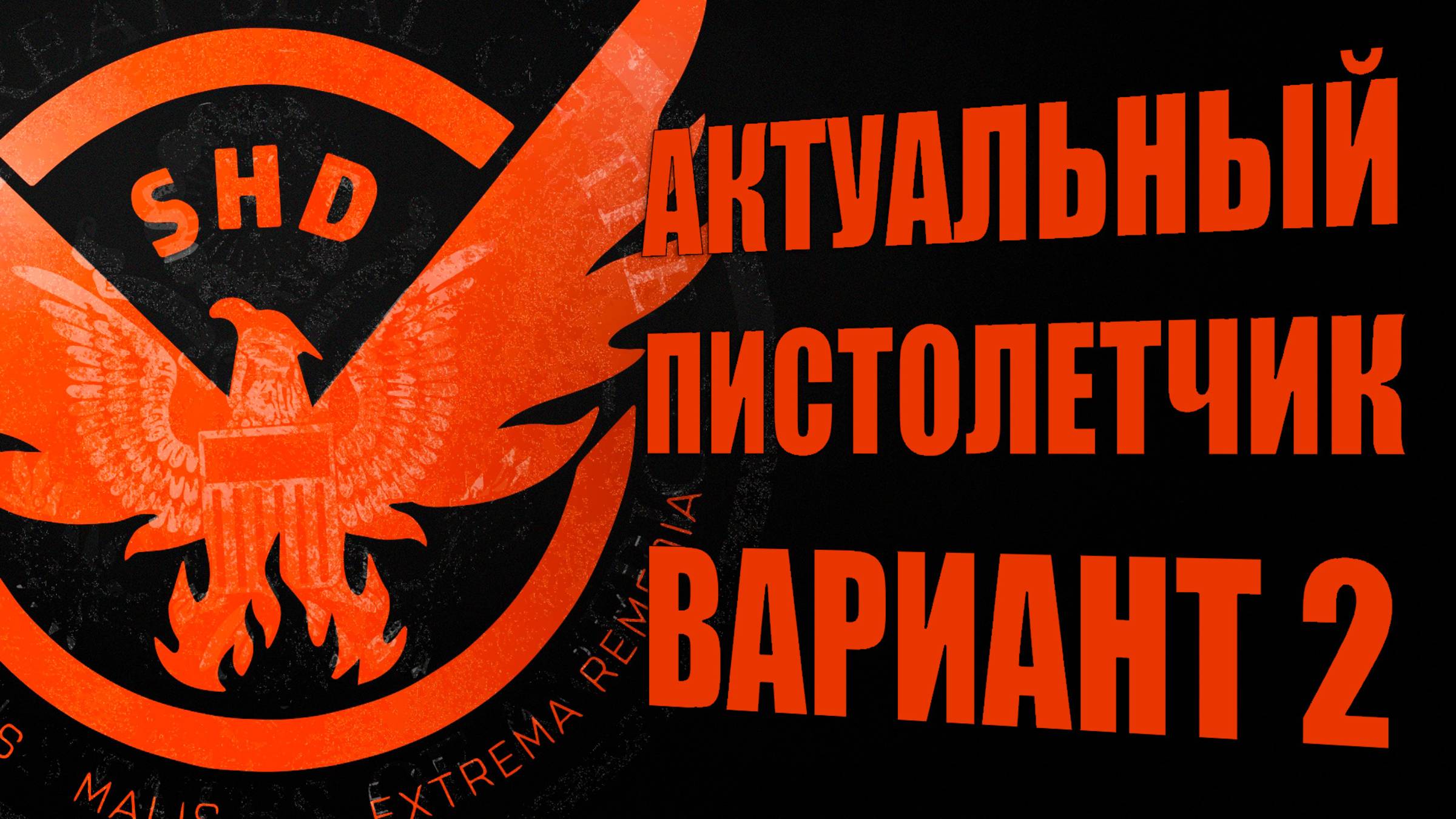 Актуальная сборка Пистолетчик вариант два  The Division 2