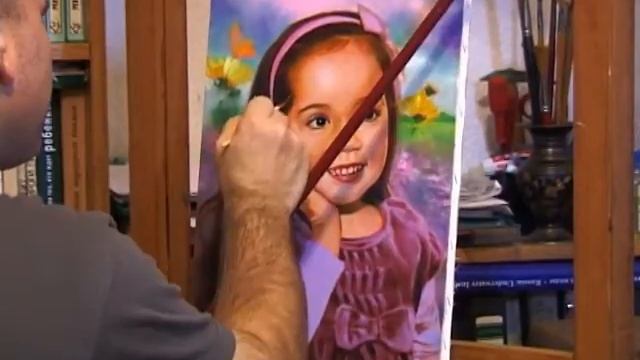 Волегов Владислав. Детский портрет маслом на холсте с фотографии