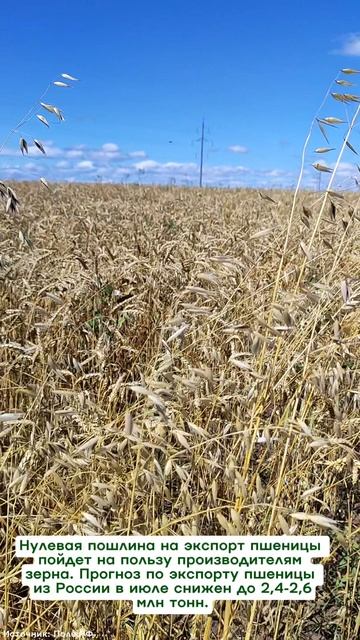 Агроновости 7-13 июля 2025 года
