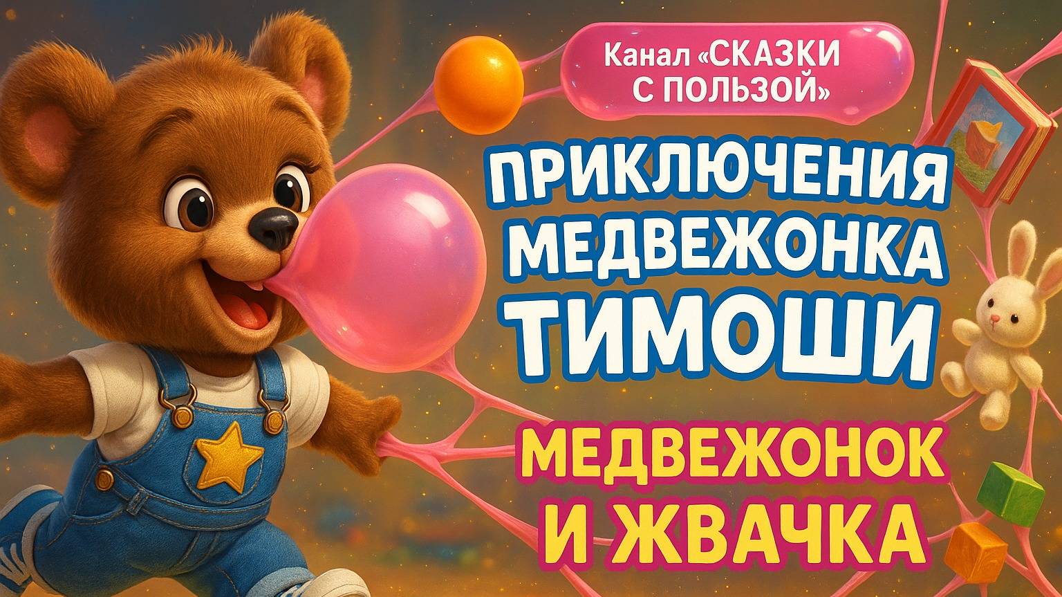 Медвежонок и жвачка 🍬 Развивающий мультфильм для детей 3-8 лет | Сказки с пользой