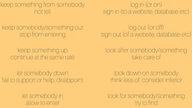 Фразовые Глаголы 14 Phrasal Verbs 14