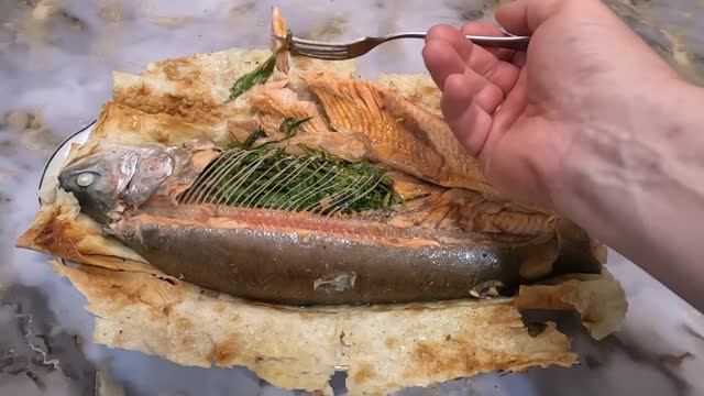 Форель запеченная в лаваше, рецепт просто бомбический!