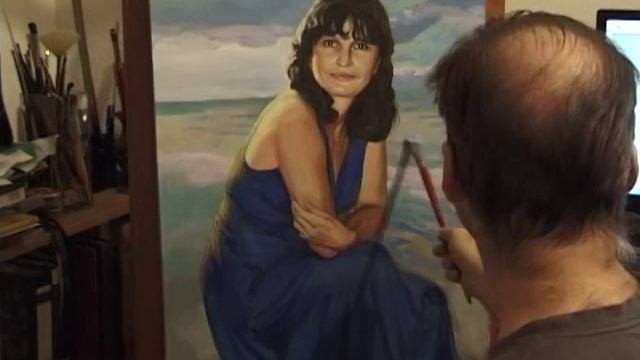 Волегов Владислав. Женский портрет маслом на холсте. 50х70см.