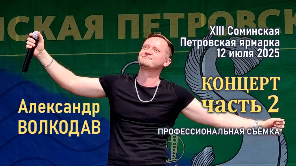 Часть 2. Александр Волкодав в СОМИНО - XIII Соминская Петровская ярмарка 12.07.2025
