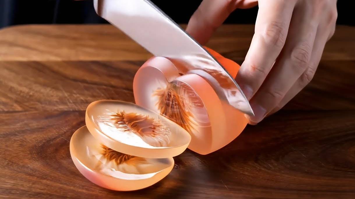 🍊 АСМР ИИ: Это настоящий фрукт?! 🎧 Расслабляющая нарезка стеклянных фруктов— Удовлетворяющий ASMR