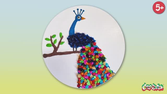 🦚 Мастер-класс «Великолепный павлин из пластилина и бумаги»