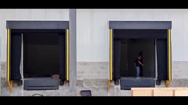 Надувной герметизатор проема склада - докшелтер