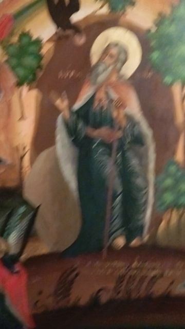 Образ пророка Илии Си сценами жития и Огненного Вознесения. Середина XVIII века.