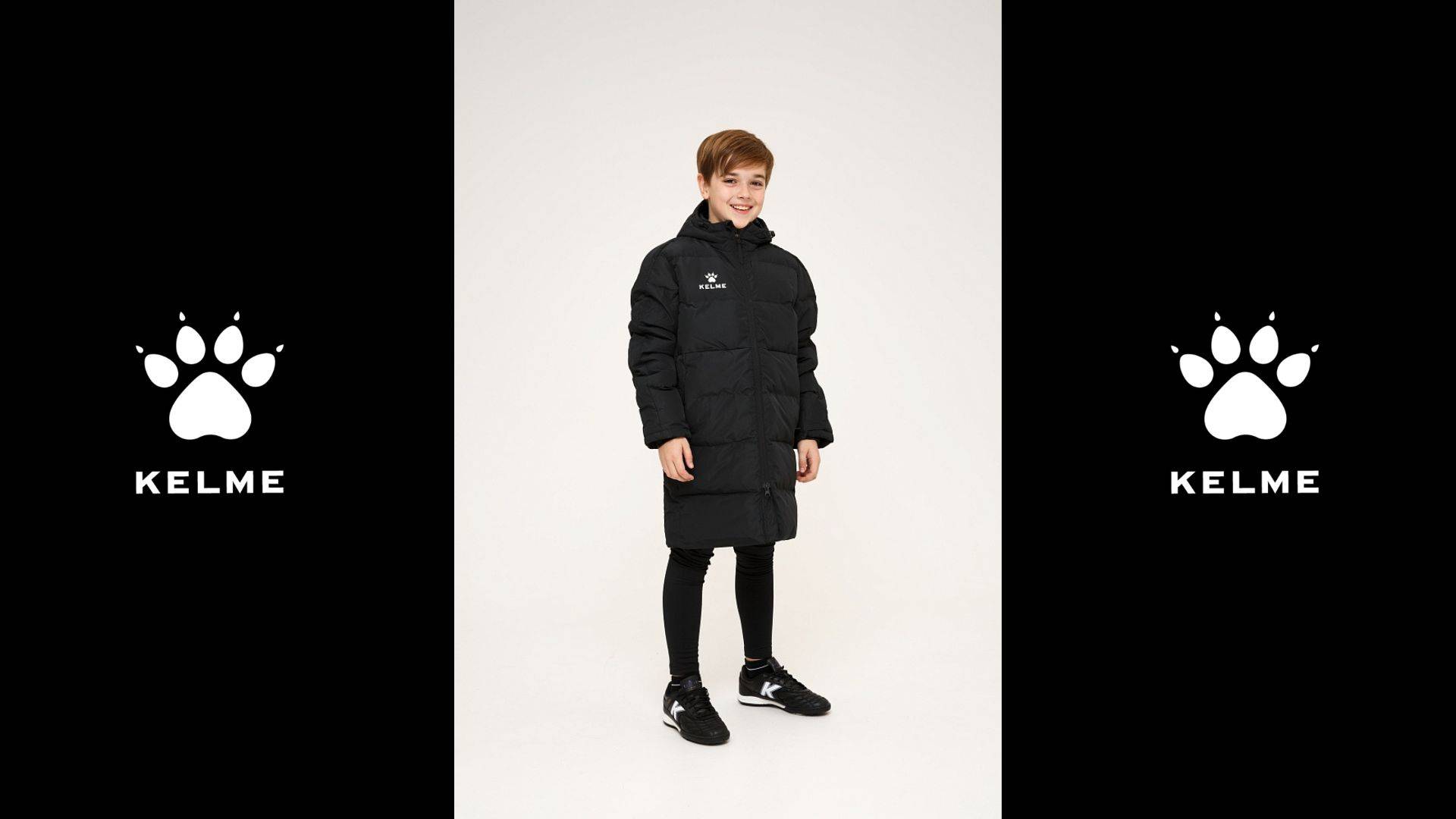 8261MF3014-000. Куртка зимняя для мальчика KELME Children's Long Cotton Clothes пуховик длинный