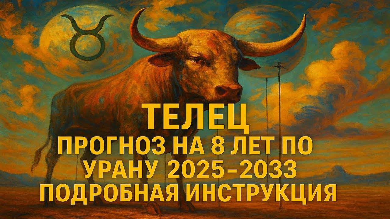 Телец: перемены в деньгах, работе и ценностях. Уран 2025–2033🔮