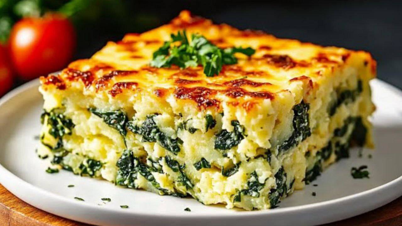 Картофельная запеканка со шпинатом, необычно и бесподобно