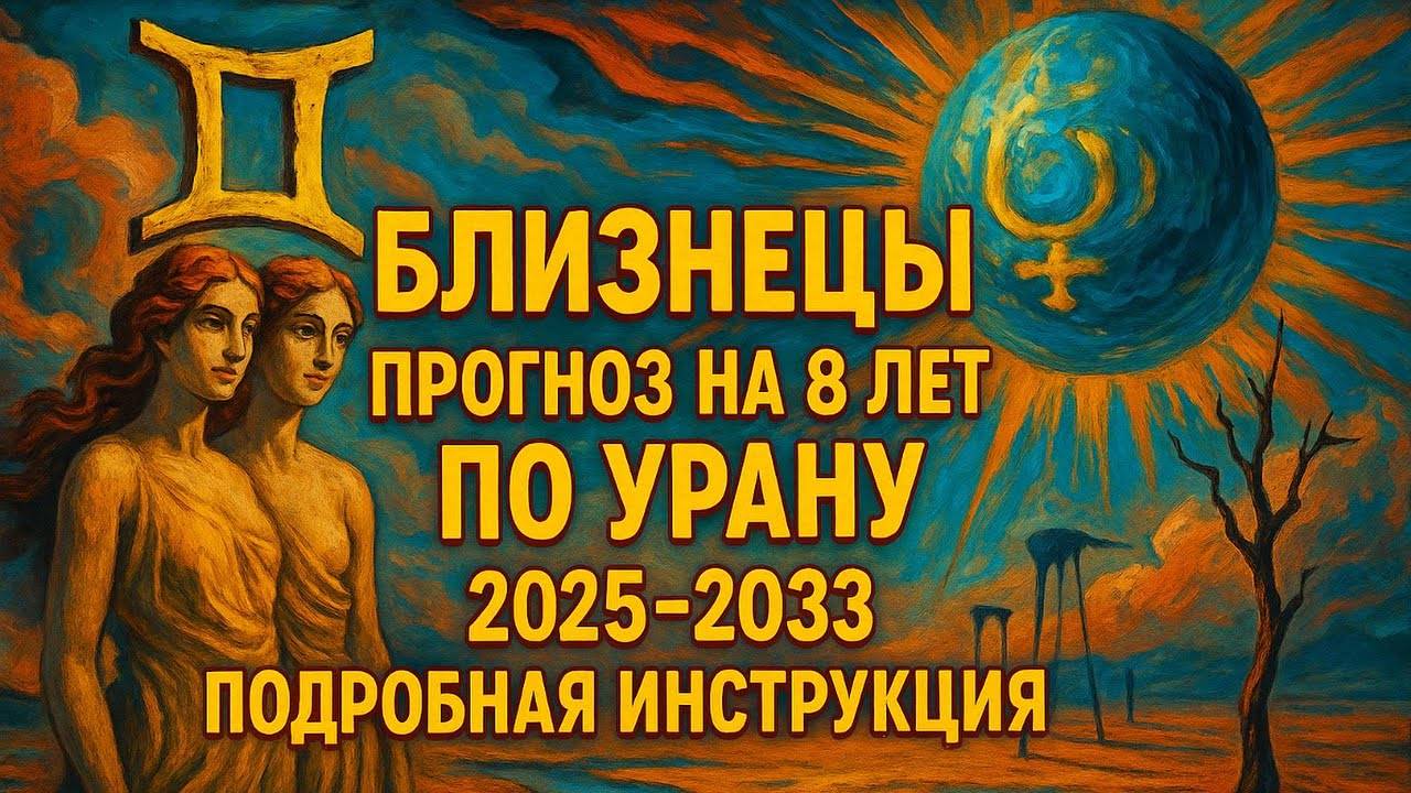♊ Близнецы и Уран 2025–2033 — 8 лет перемен! Что важно знать?